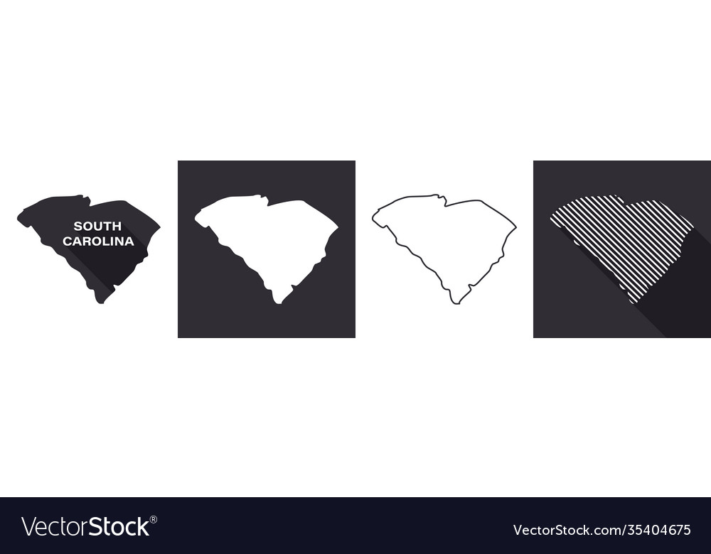 State South Carolina Map Royalty Free Vector Image