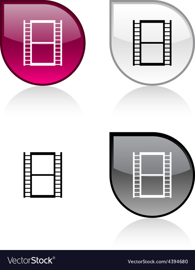 Cinema button Royalty Free Vector Image - VectorStock