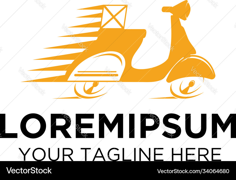 Delivery motorbike logo Royalty Free Vector Image