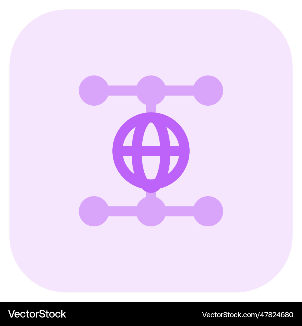 Global expansion of the network link Royalty Free Vector