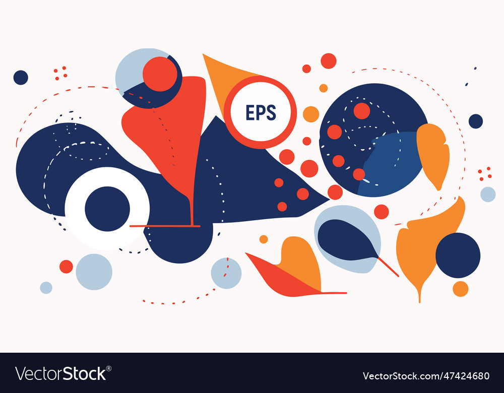 Pattern with abstract shapes Royalty Free Vector Image