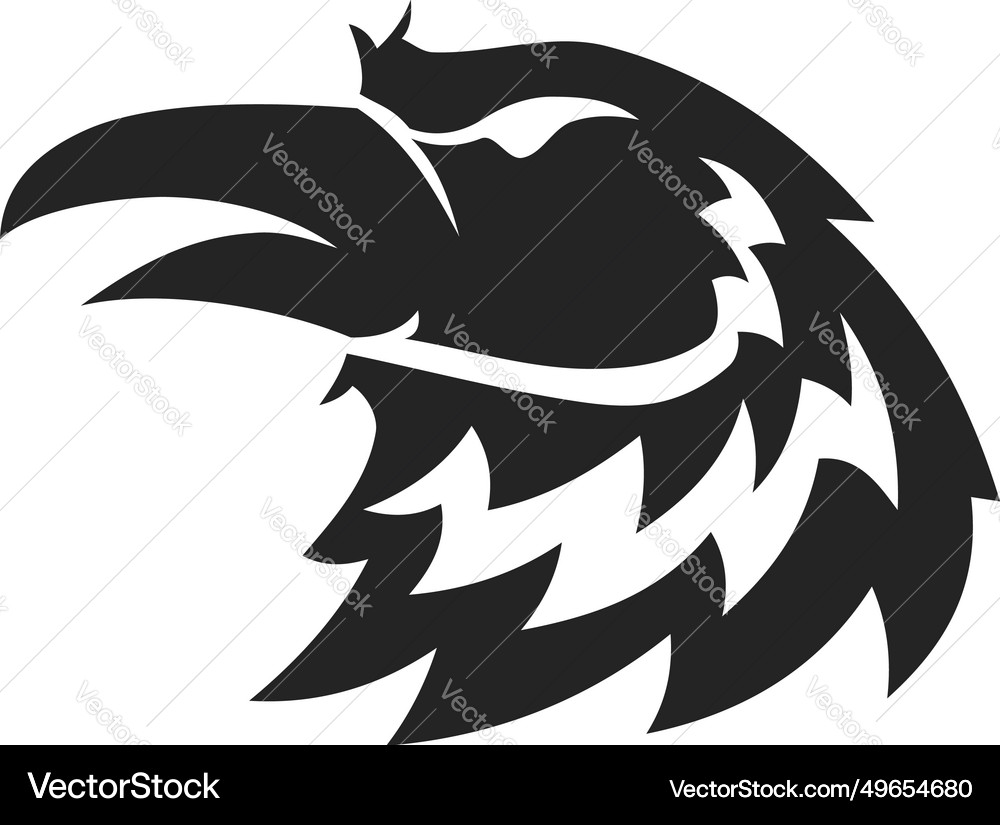 Raven logo template isolated brand identity icon Vector Image