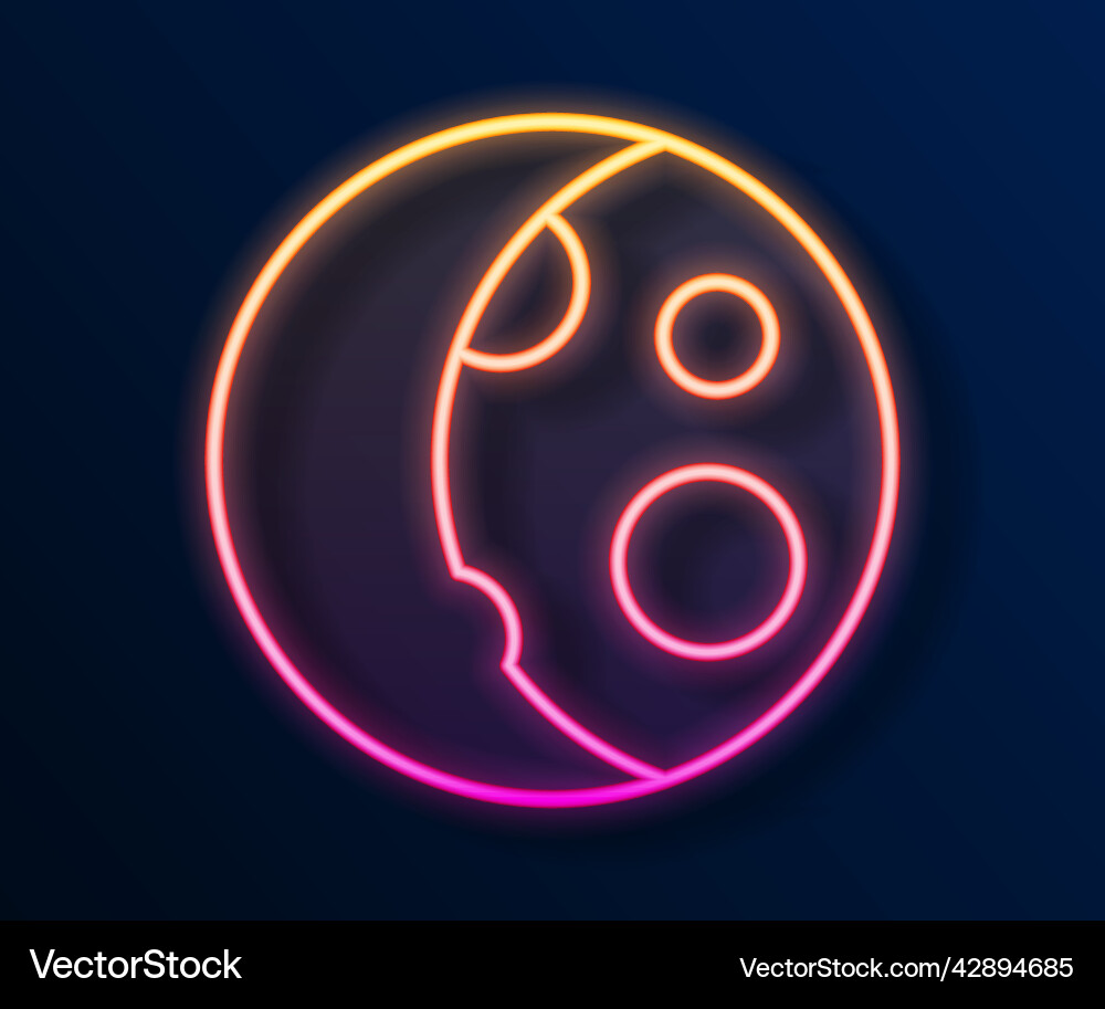 Glowing neon line moon phases icon isolated Vector Image