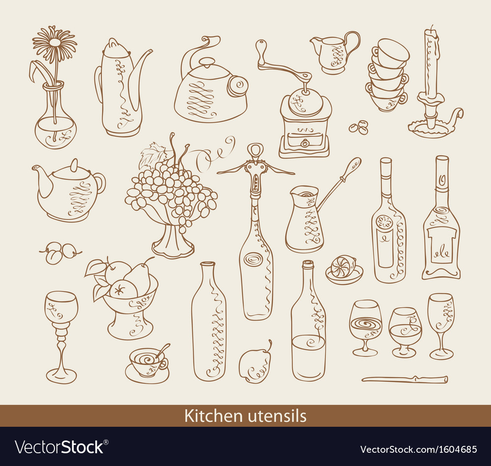 Kitchenware Royalty Free Vector Image - VectorStock
