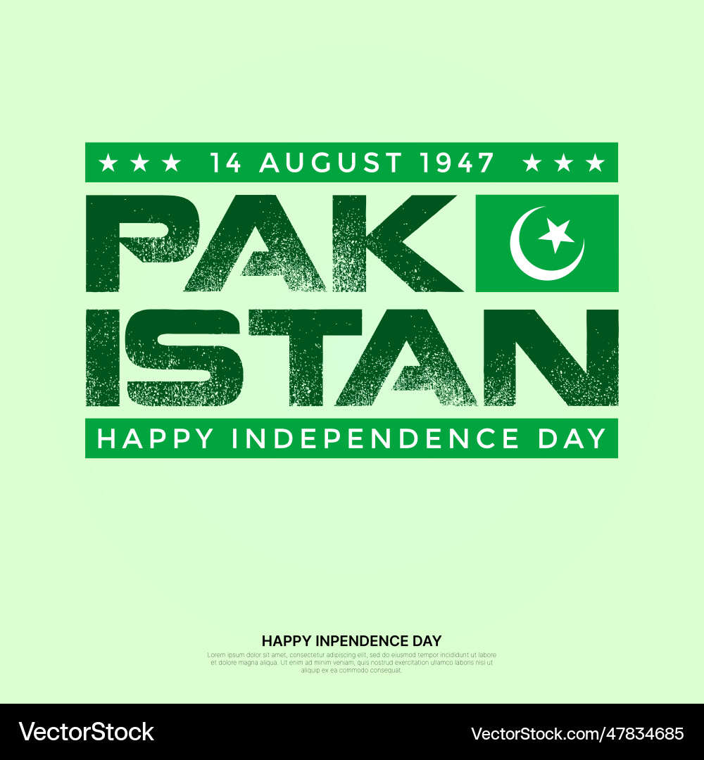Pakistan independence day - 14 august Royalty Free Vector