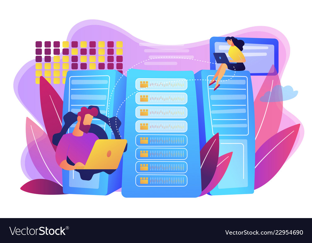 Big data storage concept Royalty Free Vector Image