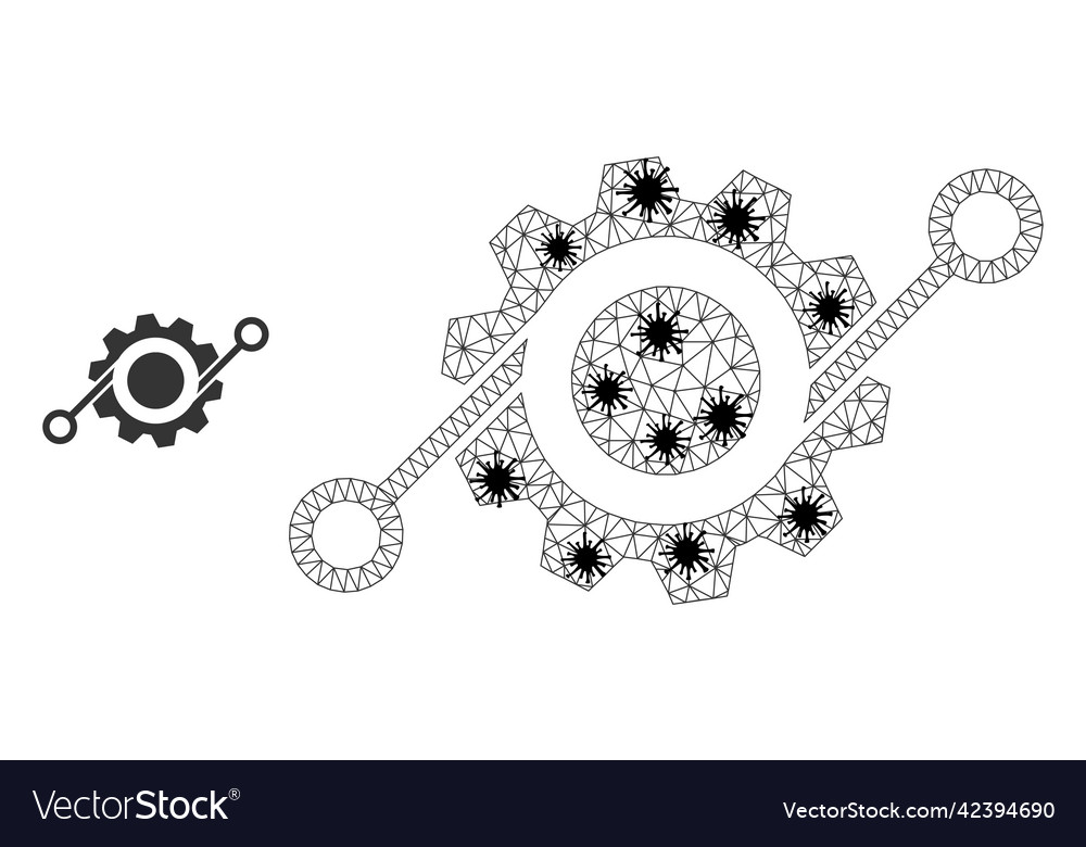 Carcass mesh smart gear pictograms Royalty Free Vector Image Carcass mesh smart gear pictograms Royalty Free Vector Image