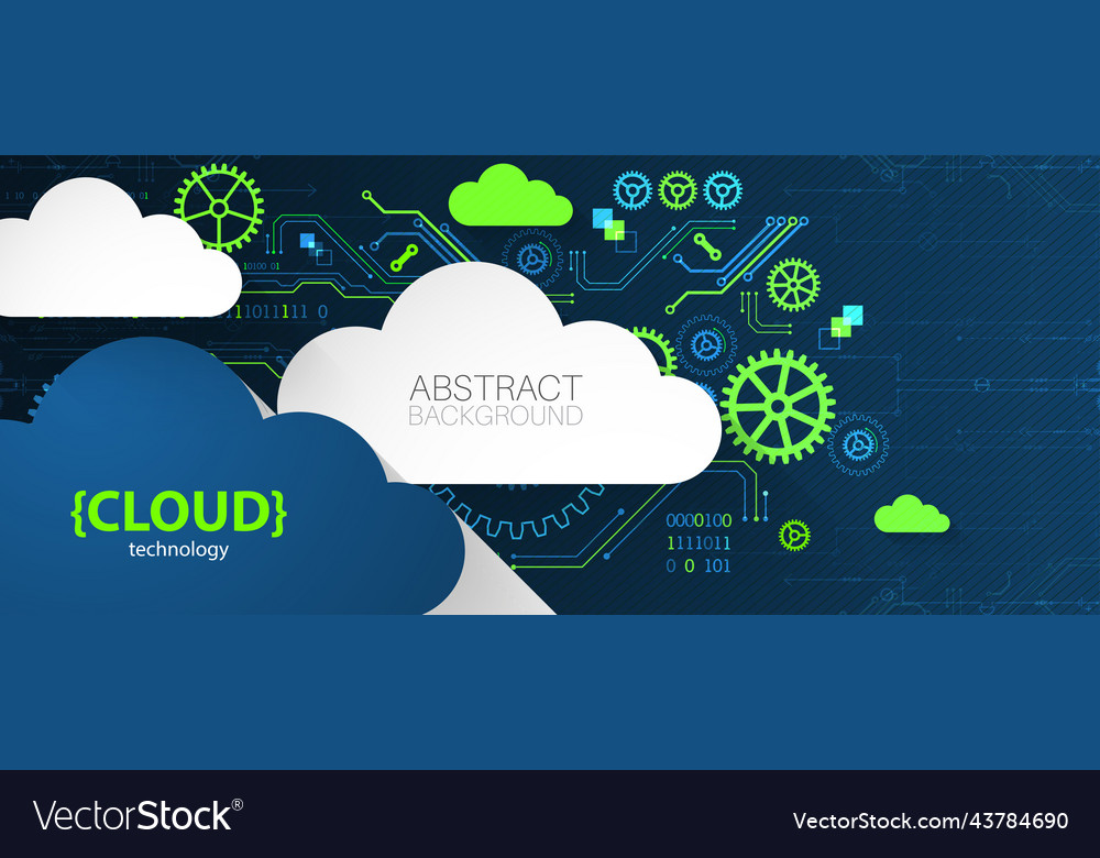 Cloud computing concept abstract technology Vector Image