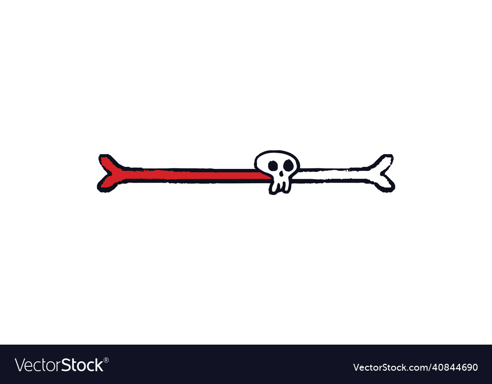 Doodle bone loading bar progress bar bone Vector Image