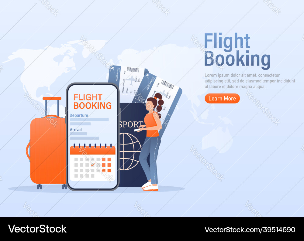 Flyer design for promotion flight tickets Vector Image