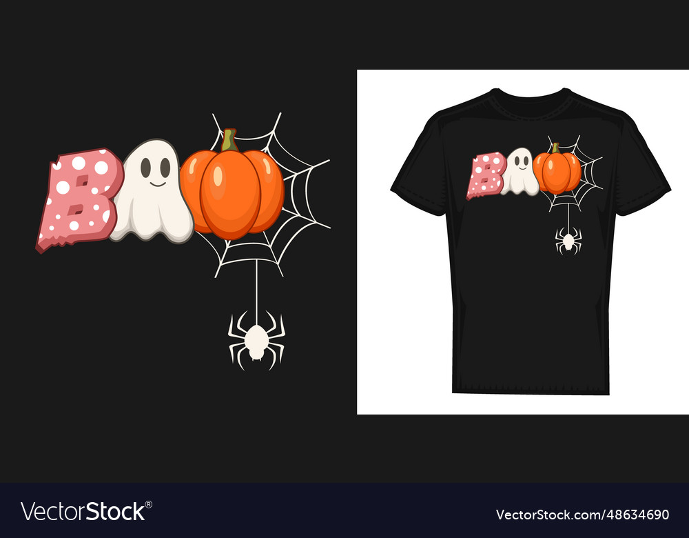 Halloween boo hippie ghost pumpkin design Vector Image