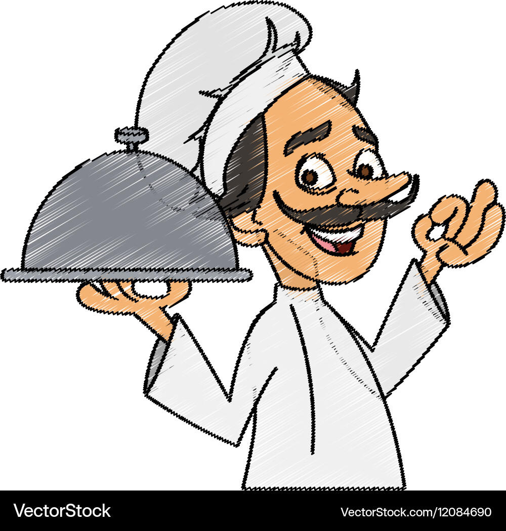 Isolated male chef cartoon design Royalty Free Vector Image