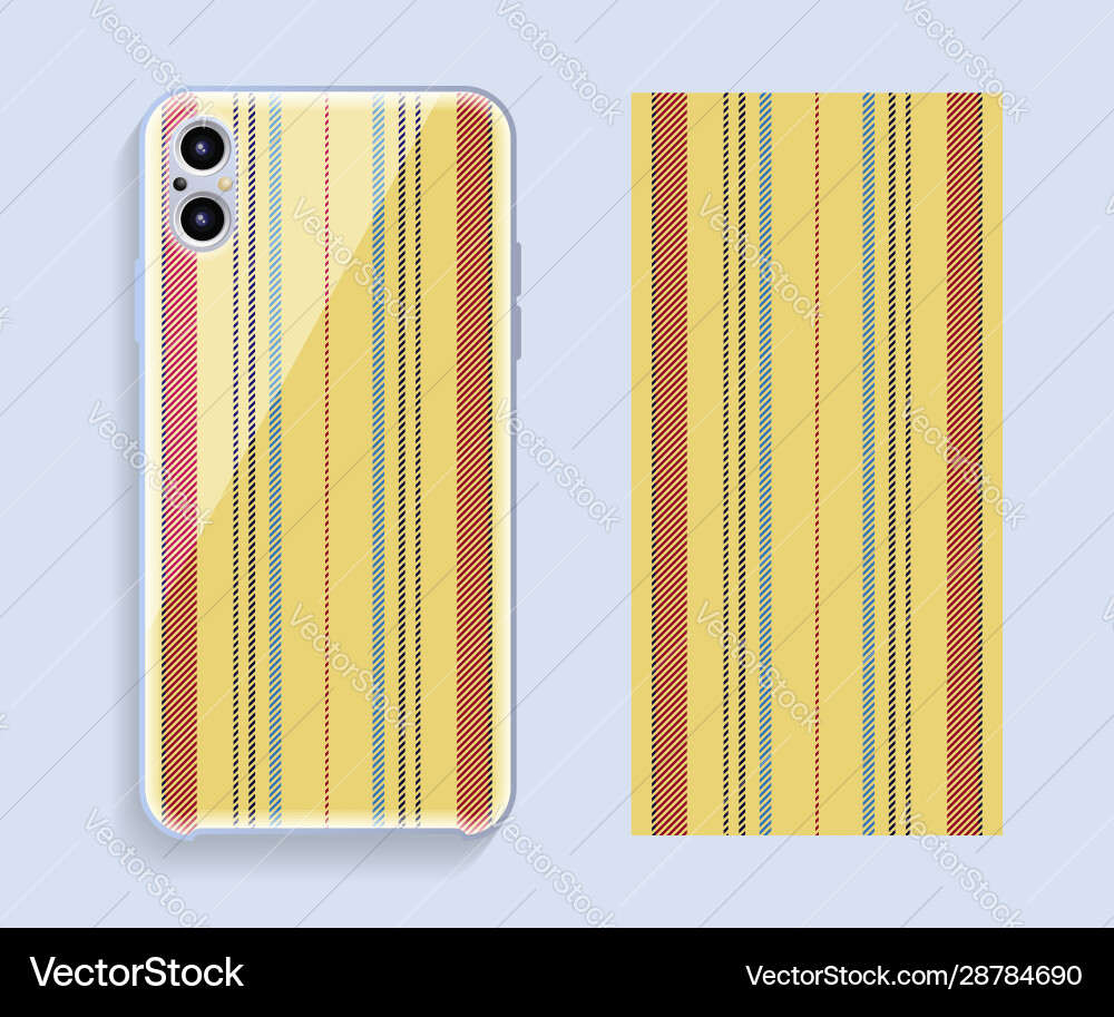 Mobile phone cover design template smartphone Vector Image