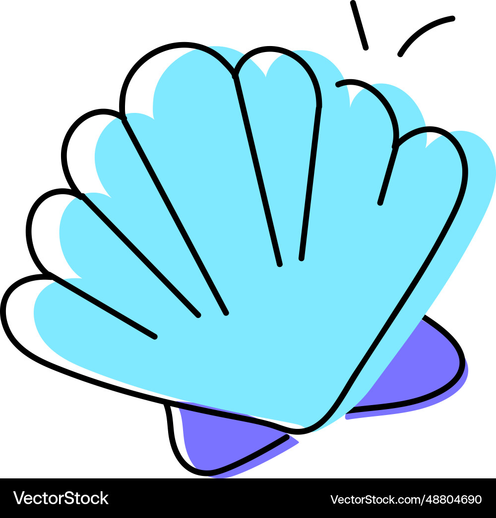 Trendy doodle icon of a shellfish Royalty Free Vector Image