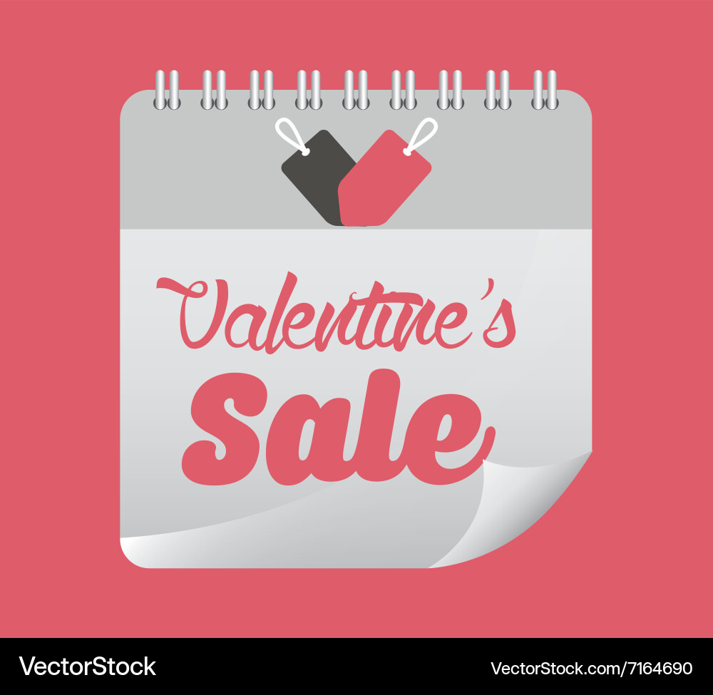 Valentines sale design Royalty Free Vector Image