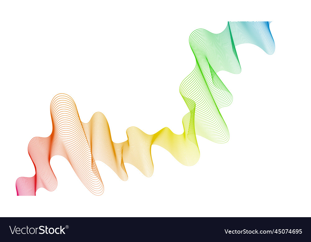 Abstract backdrop with wave gradient lines Vector Image