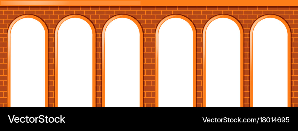 Bridge made of brick stones Royalty Free Vector Image