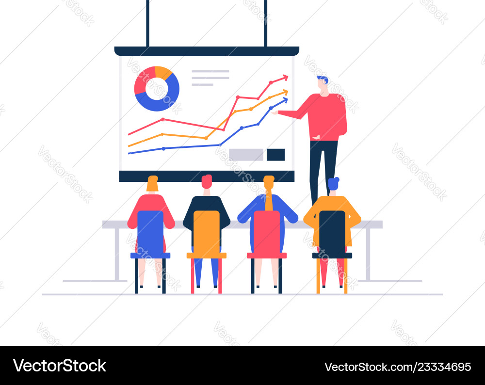 Business presentation - flat design style colorful