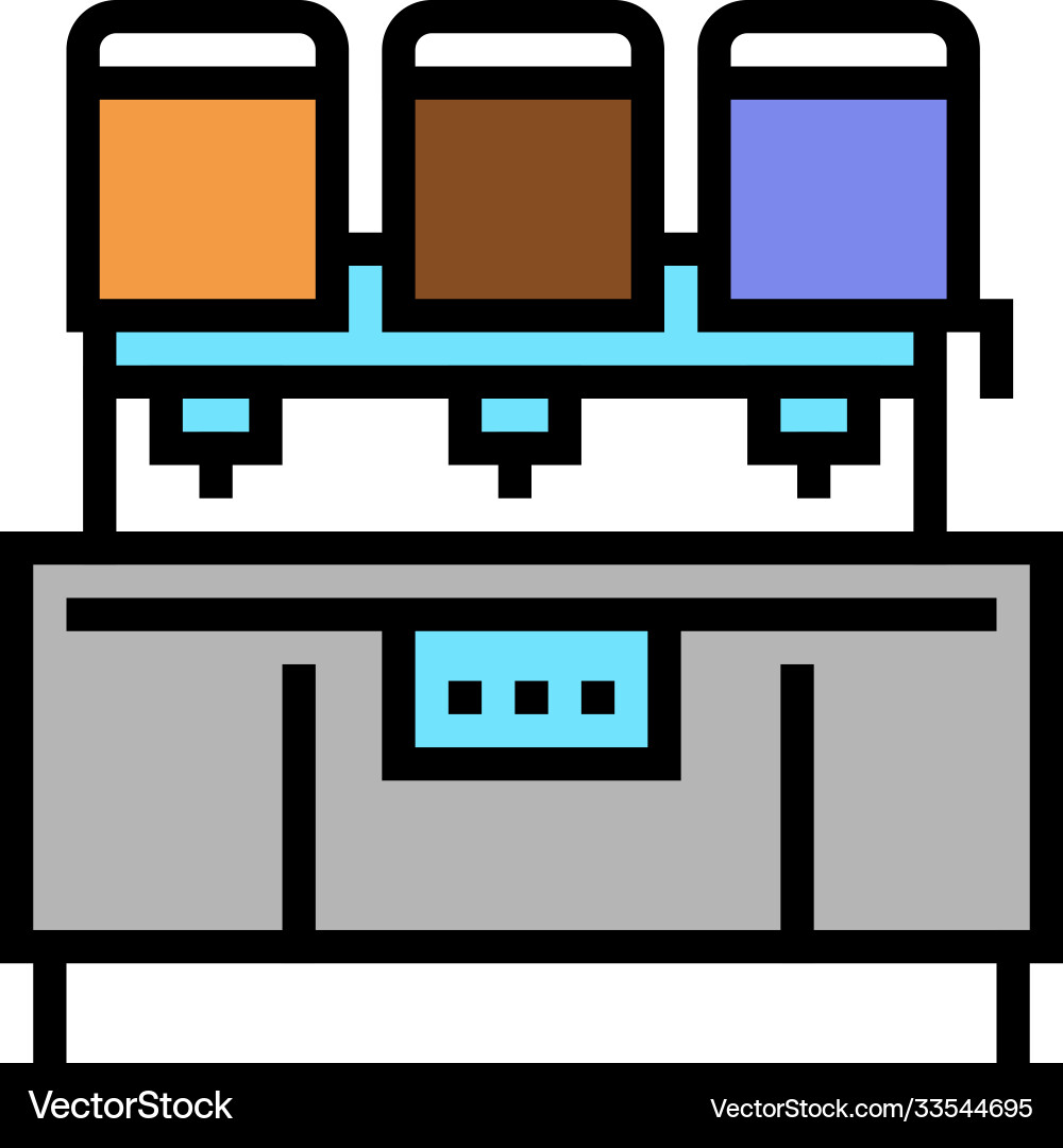 Chocolate filling machine color icon Royalty Free Vector