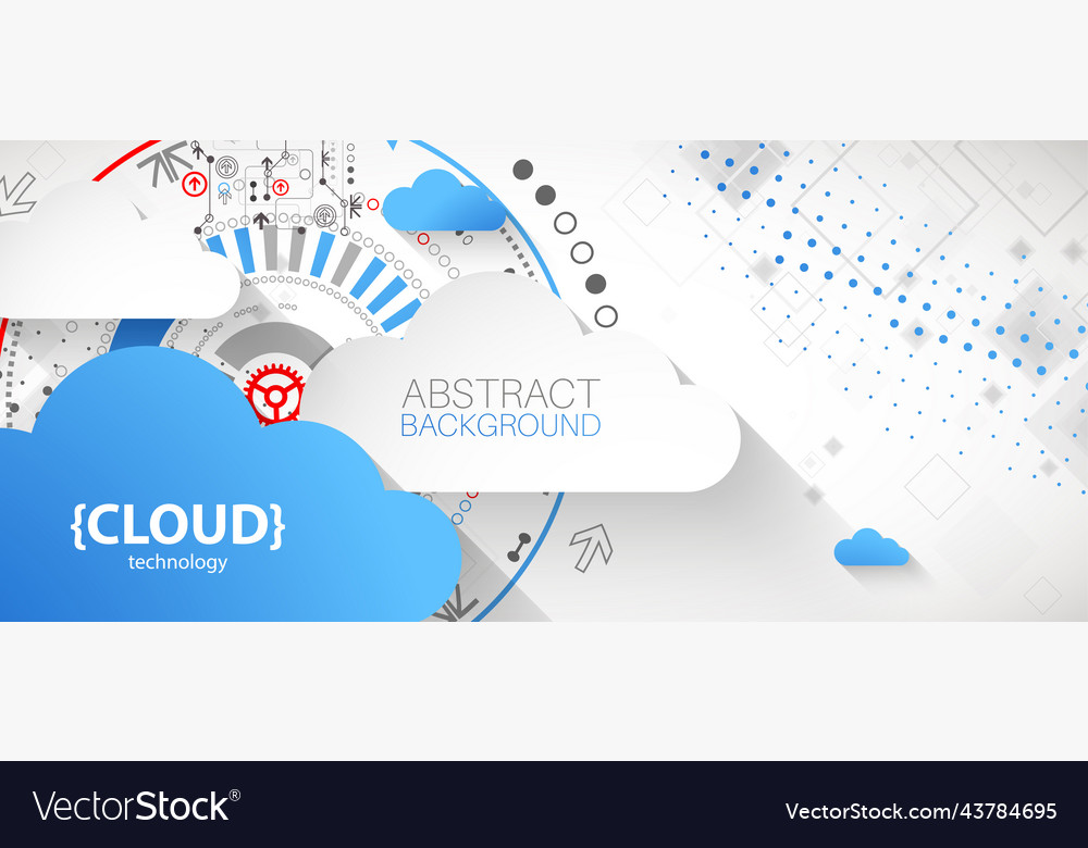 Cloud computing concept abstract technology Vector Image