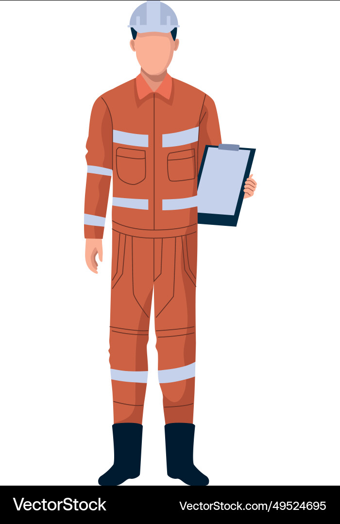 Construction man wearing safety equipment Vector Image