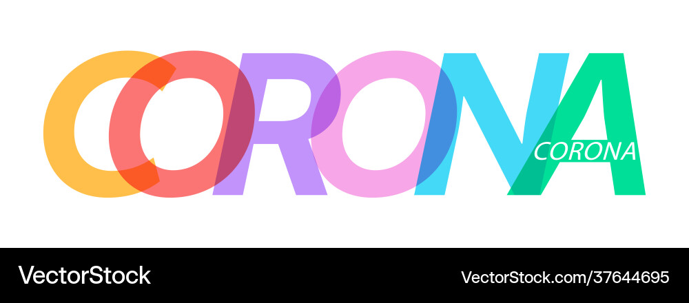 Corona name city on a white background Royalty Free Vector