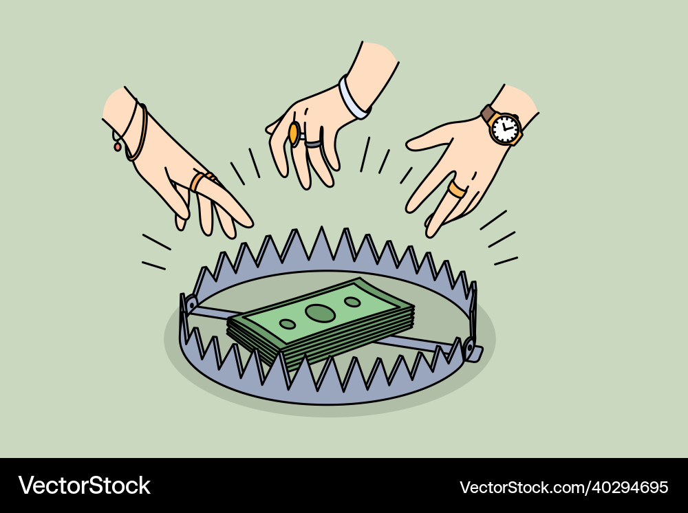 Forbidden money and bribe concept Royalty Free Vector Image