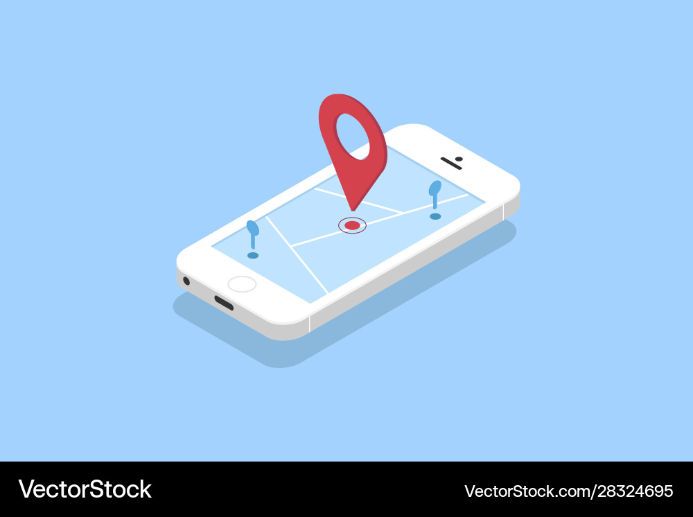 Isometric design phone and order tracking icon Vector Image