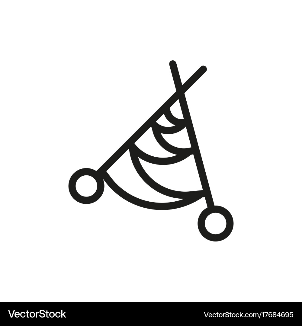 Knitted on needles icon on white background Vector Image