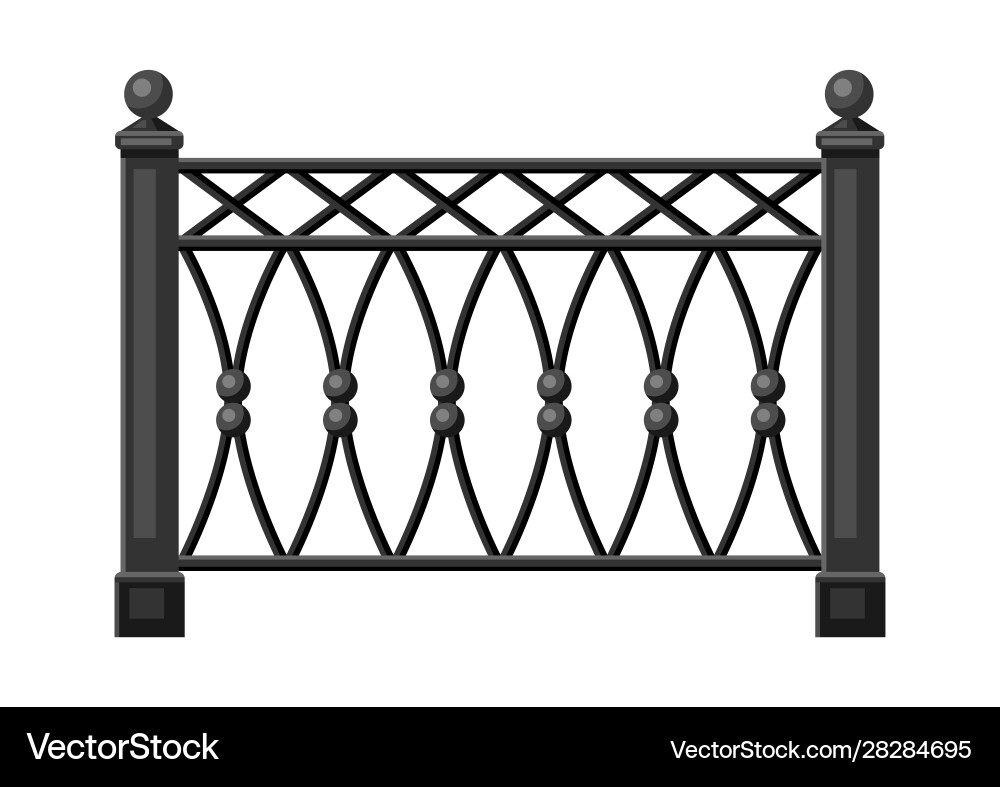 Metal forged fence Royalty Free Vector Image - VectorStock
