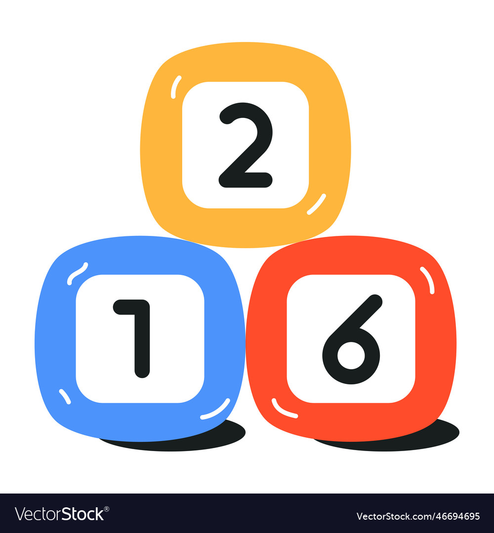 Number blocks Royalty Free Vector Image - VectorStock