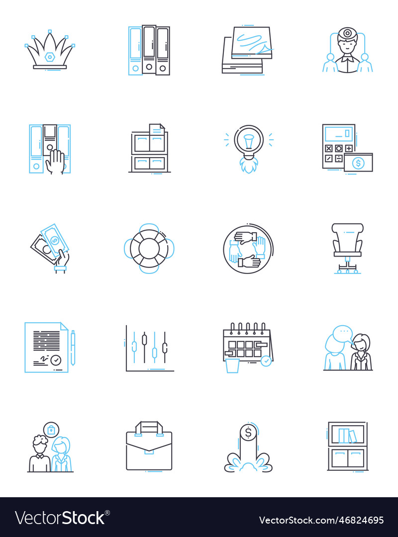 Organizational chart linear icons set hierarchy Vector Image Organizational chart linear icons set hierarchy Vector Image