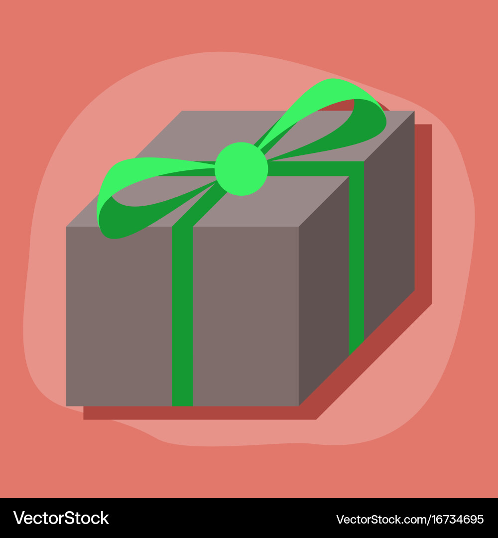 Paper sticker on stylish background gift box Vector Image