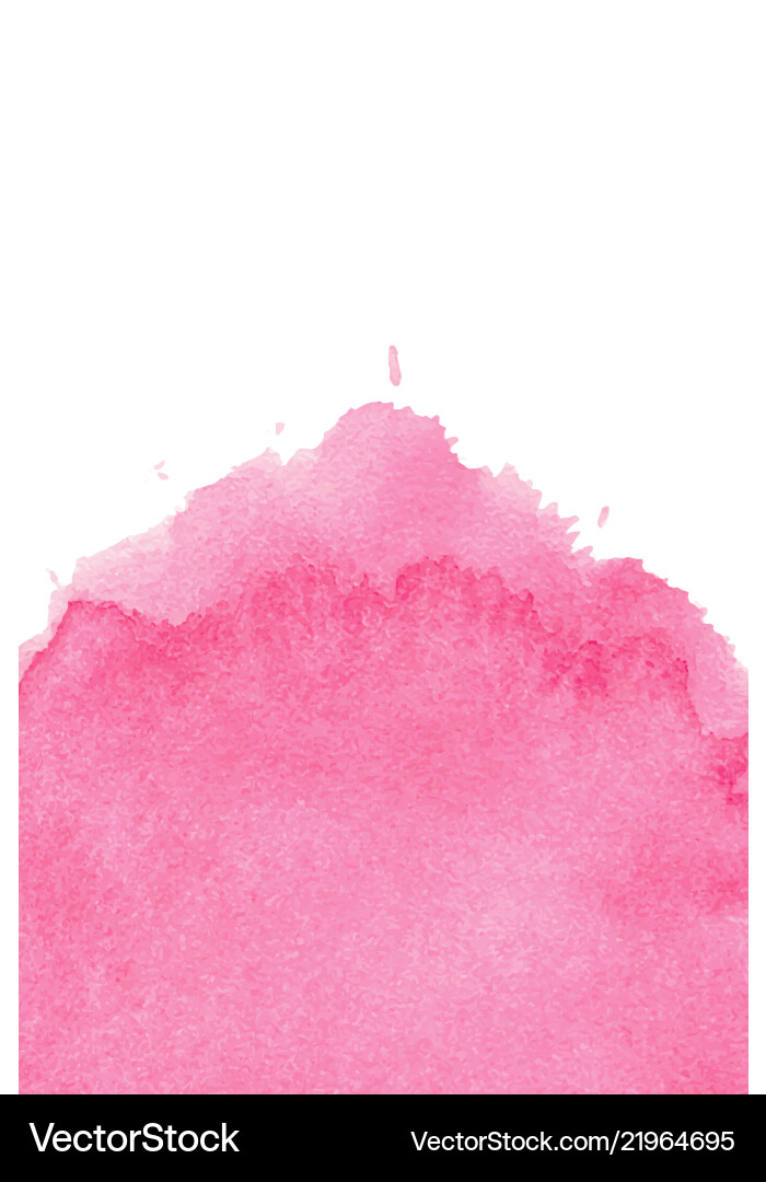 Pink abstract watercolor isolated on white Vector Image