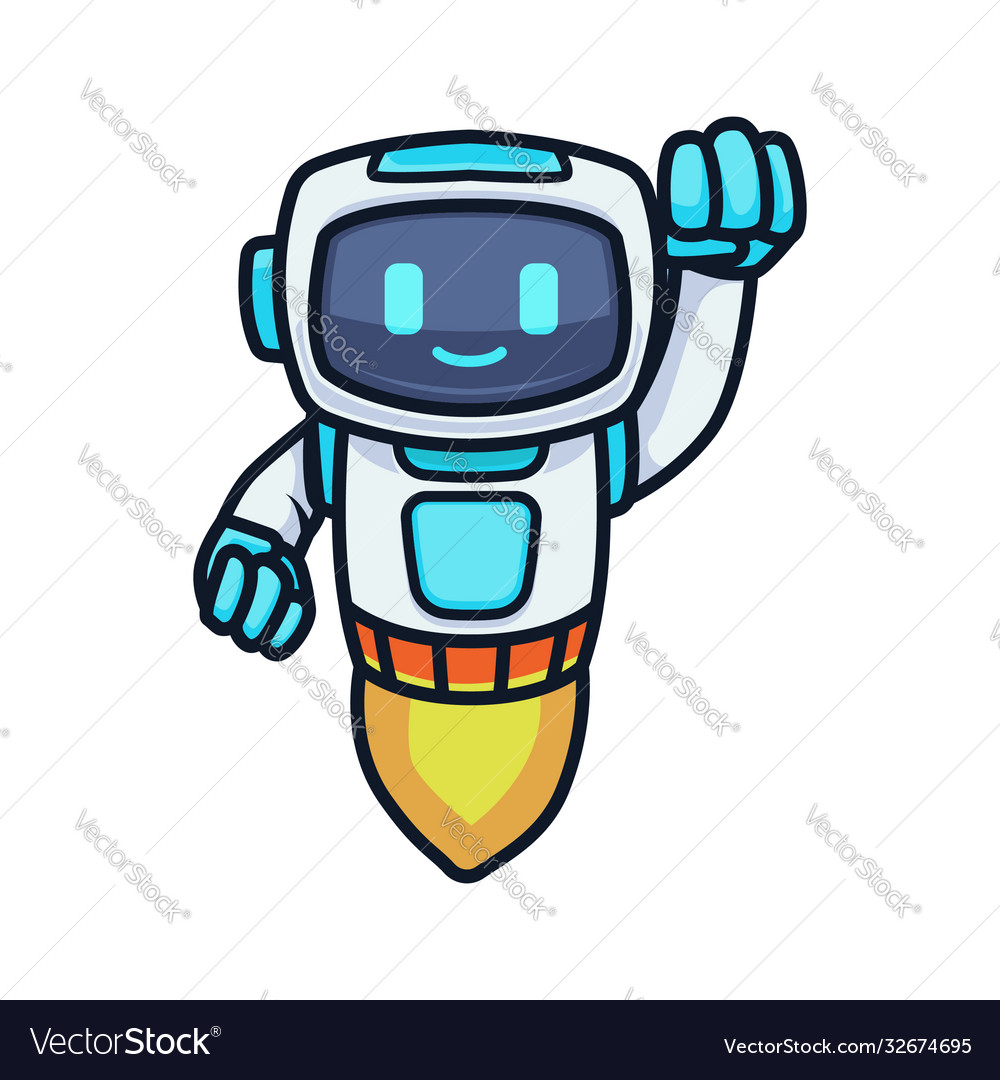 Robot cute mascot Royalty Free Vector Image - VectorStock