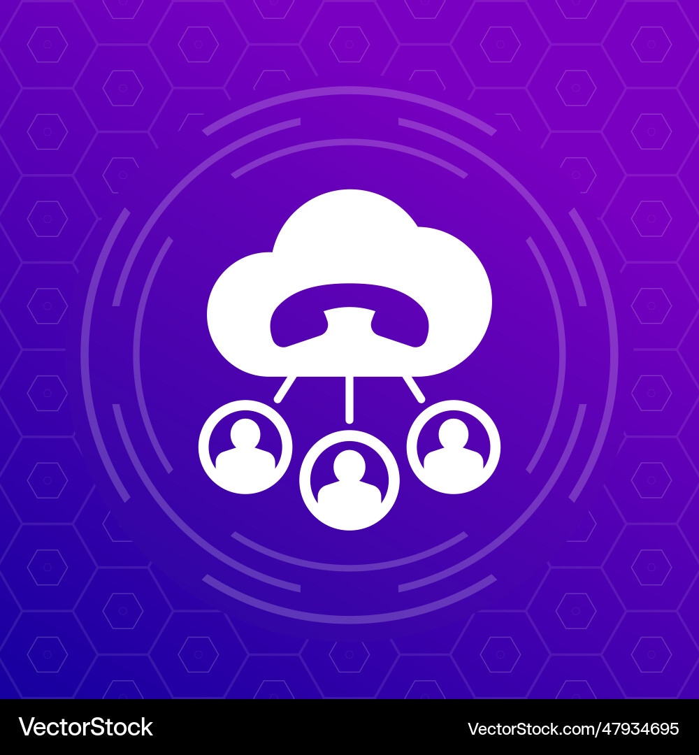 Voip telephony or calls icon Royalty Free Vector Image