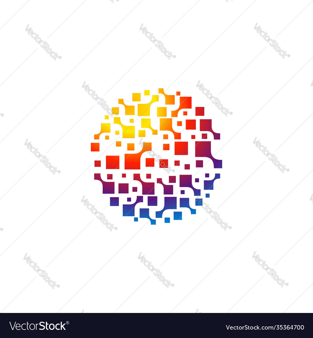Abstract technology logo template Royalty Free Vector Image