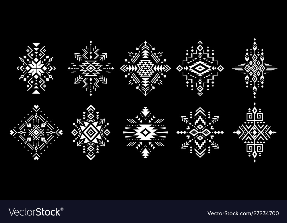 Aztec elements Royalty Free Vector Image - VectorStock