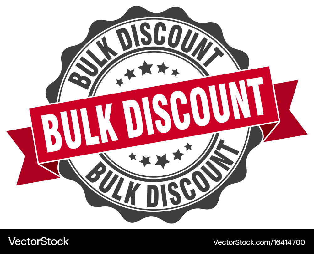Bulk discount stamp sign seal Royalty Free Vector Image