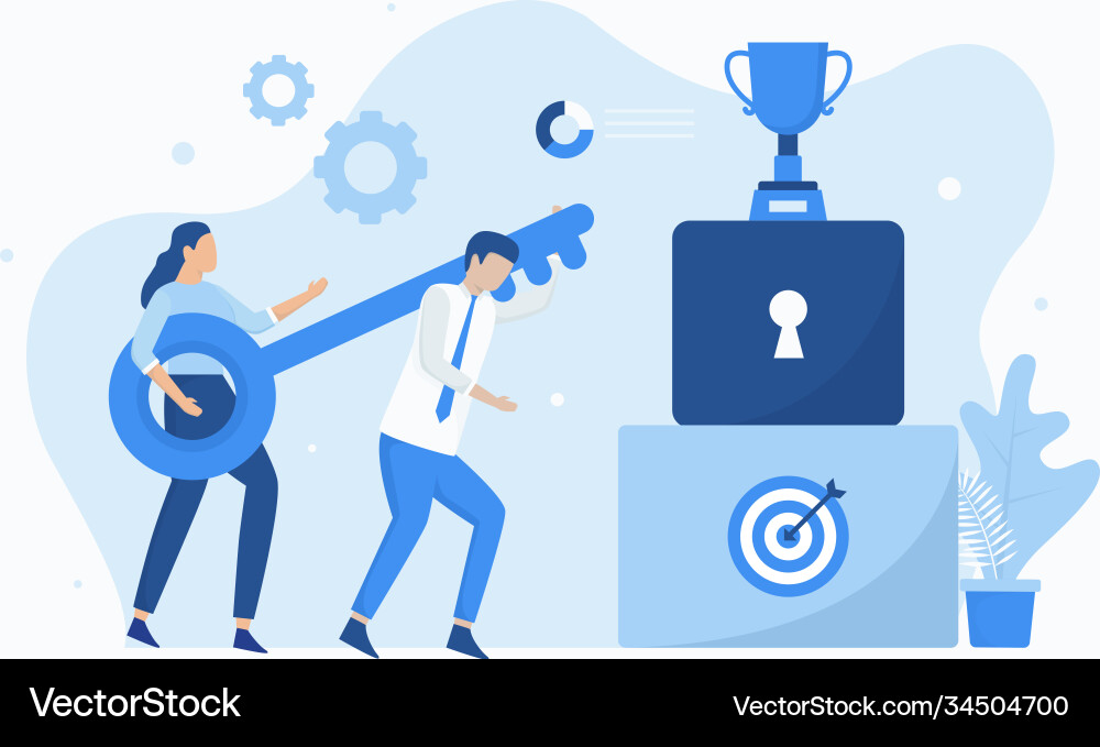 Business success key concept Royalty Free Vector Image