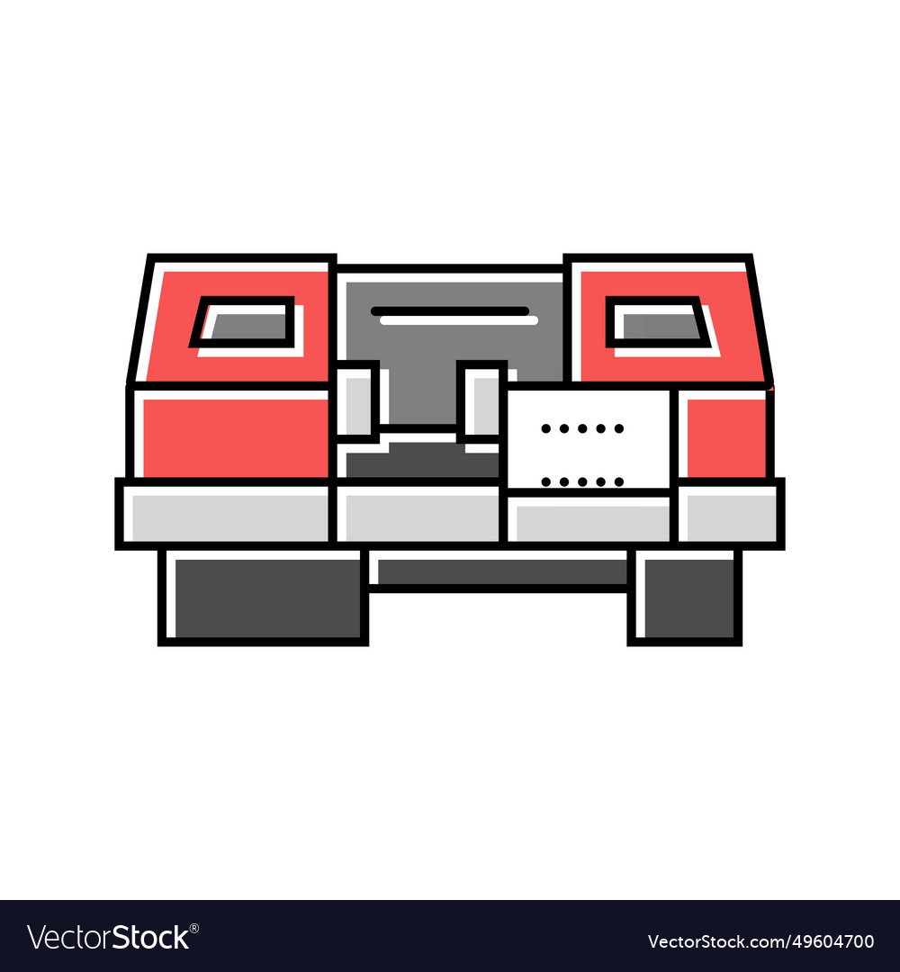 Cnc Machine Tool Work Color Icon Royalty Free Vector Image