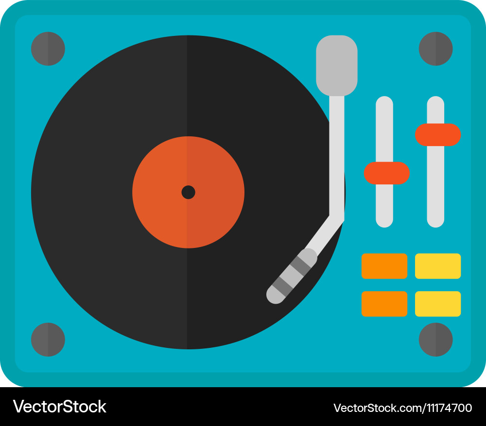 Dj music equipment icon Royalty Free Vector Image