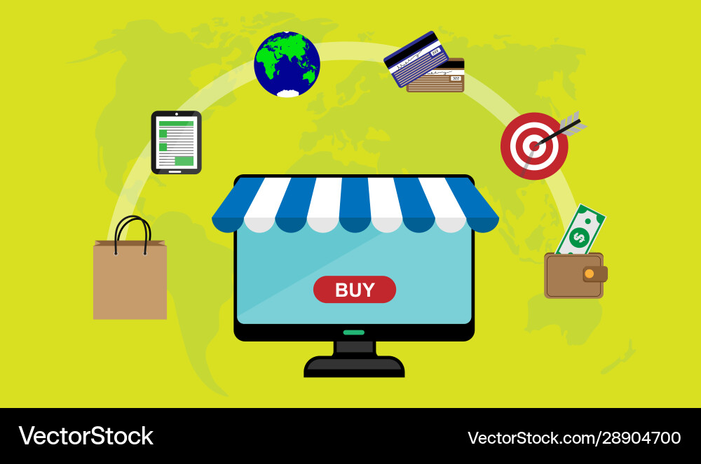 E-commerce online purchase goods and services Vector Image