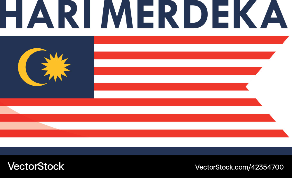 Hari merdeka malaysia emblem Royalty Free Vector Image