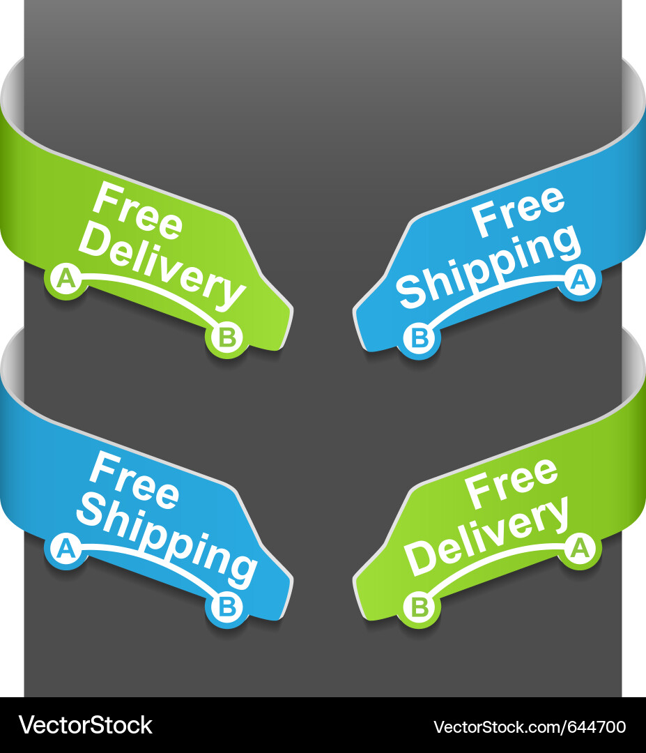Left and right side signs - free delivery Vector Image