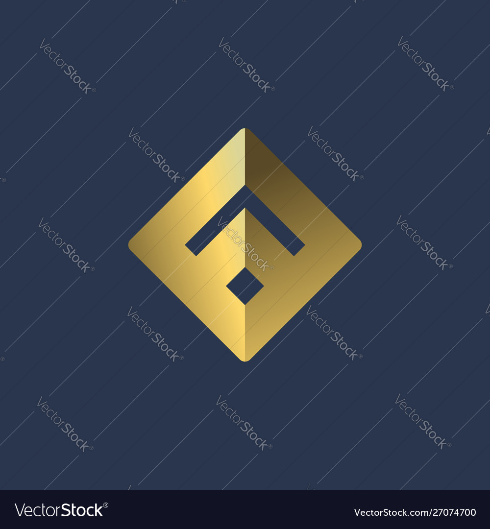 Letter f logo icon design template elements Vector Image