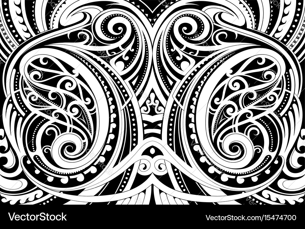 Maori ethnic ornament Royalty Free Vector Image