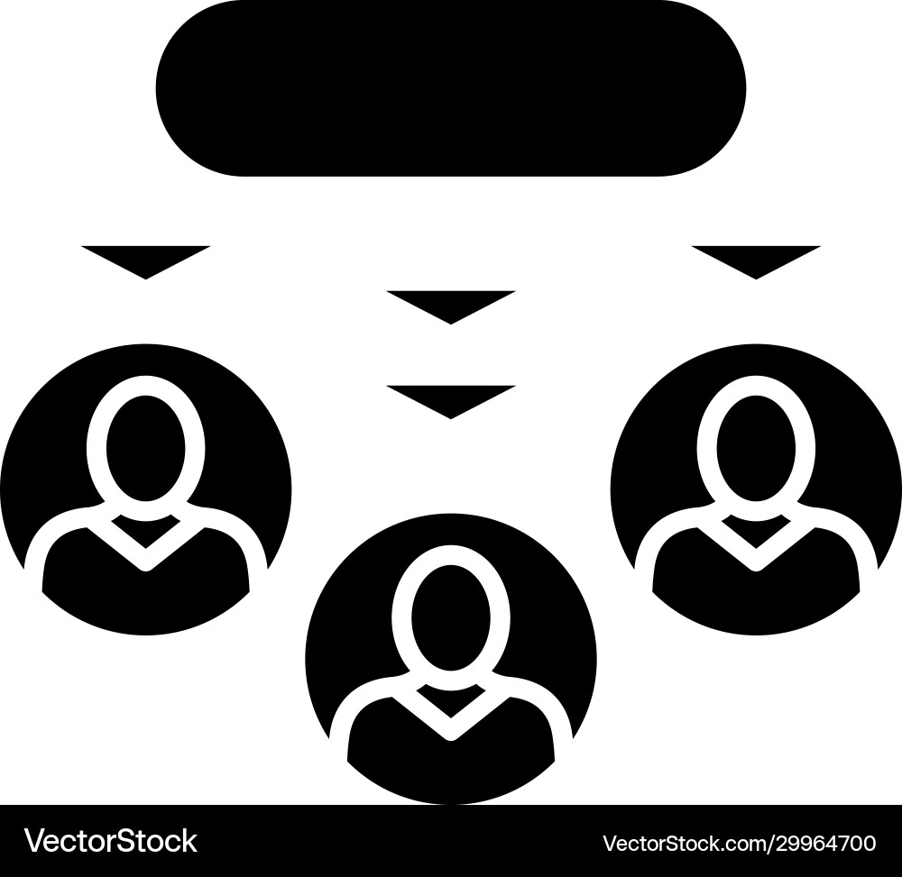 Negotiating people black icon concept Royalty Free Vector