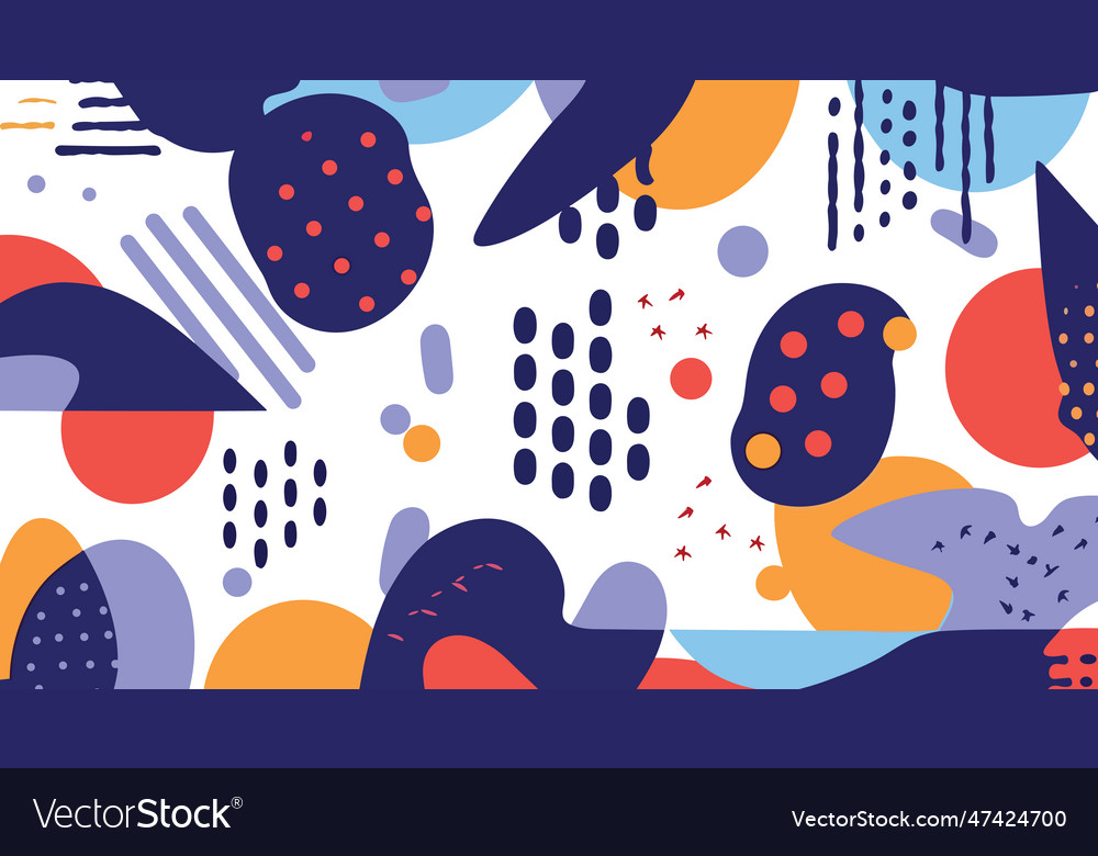Pattern with abstract shapes Royalty Free Vector Image