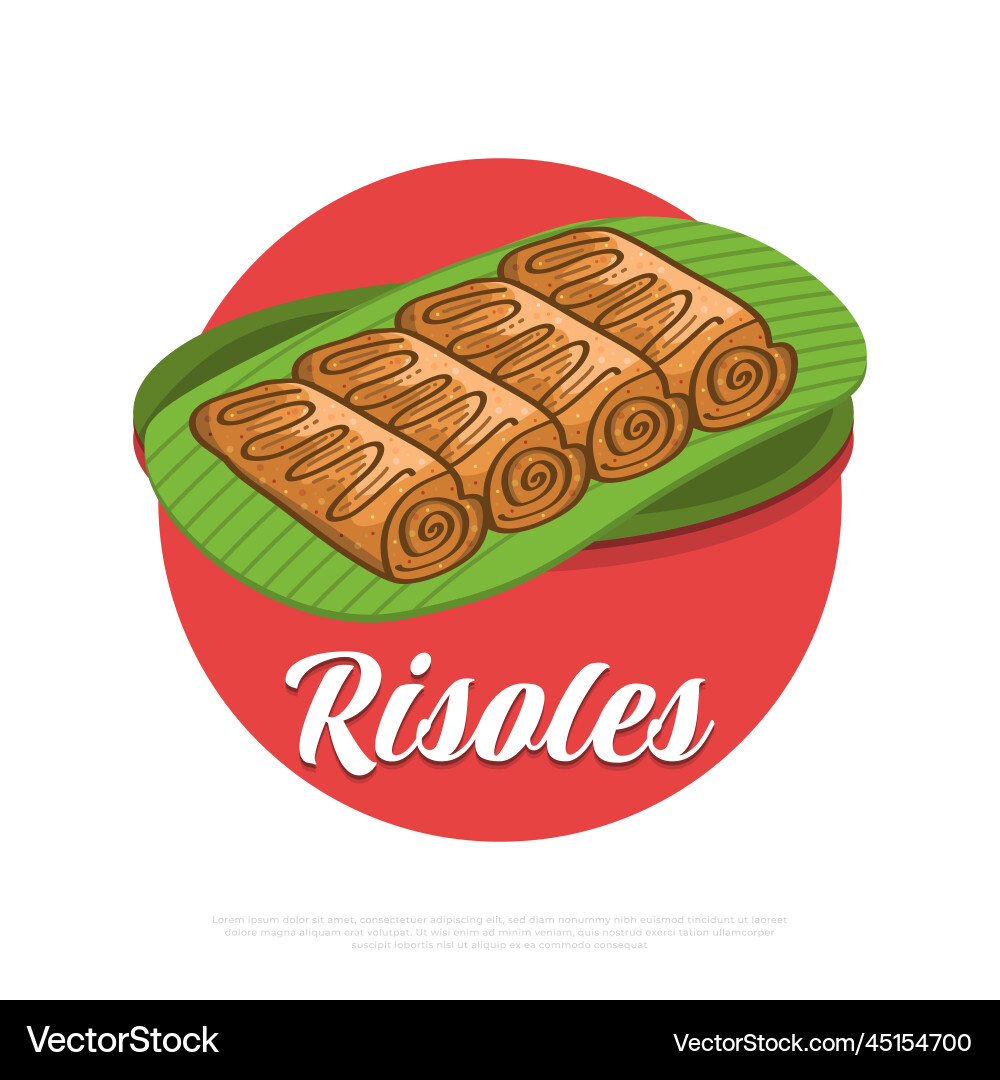 Risoles fried spring rolls delicious food Vector Image